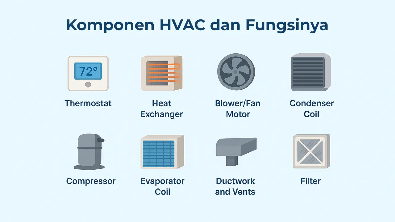 Komponen HVAC dan Fungsinya yang Wajib Diketahui Teknisi!